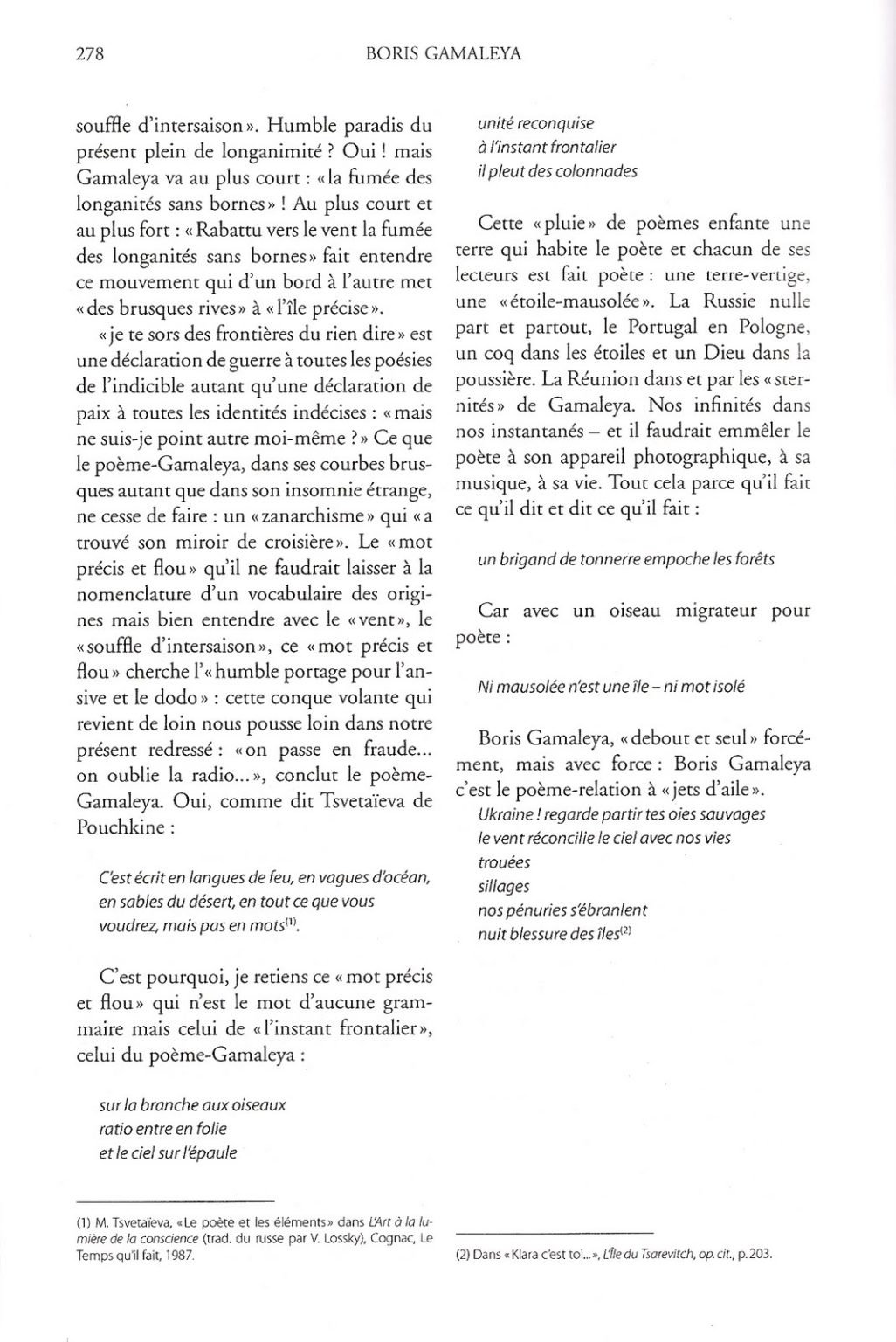 Boris Gamaleya, les polyphonies de l’extrême – Boris Gamaleya